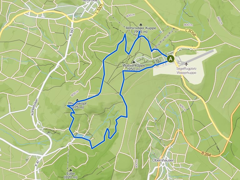 Wasserkuppe - Guckaisee über Pferdskopf und Abtsrodaer Kuppe ...